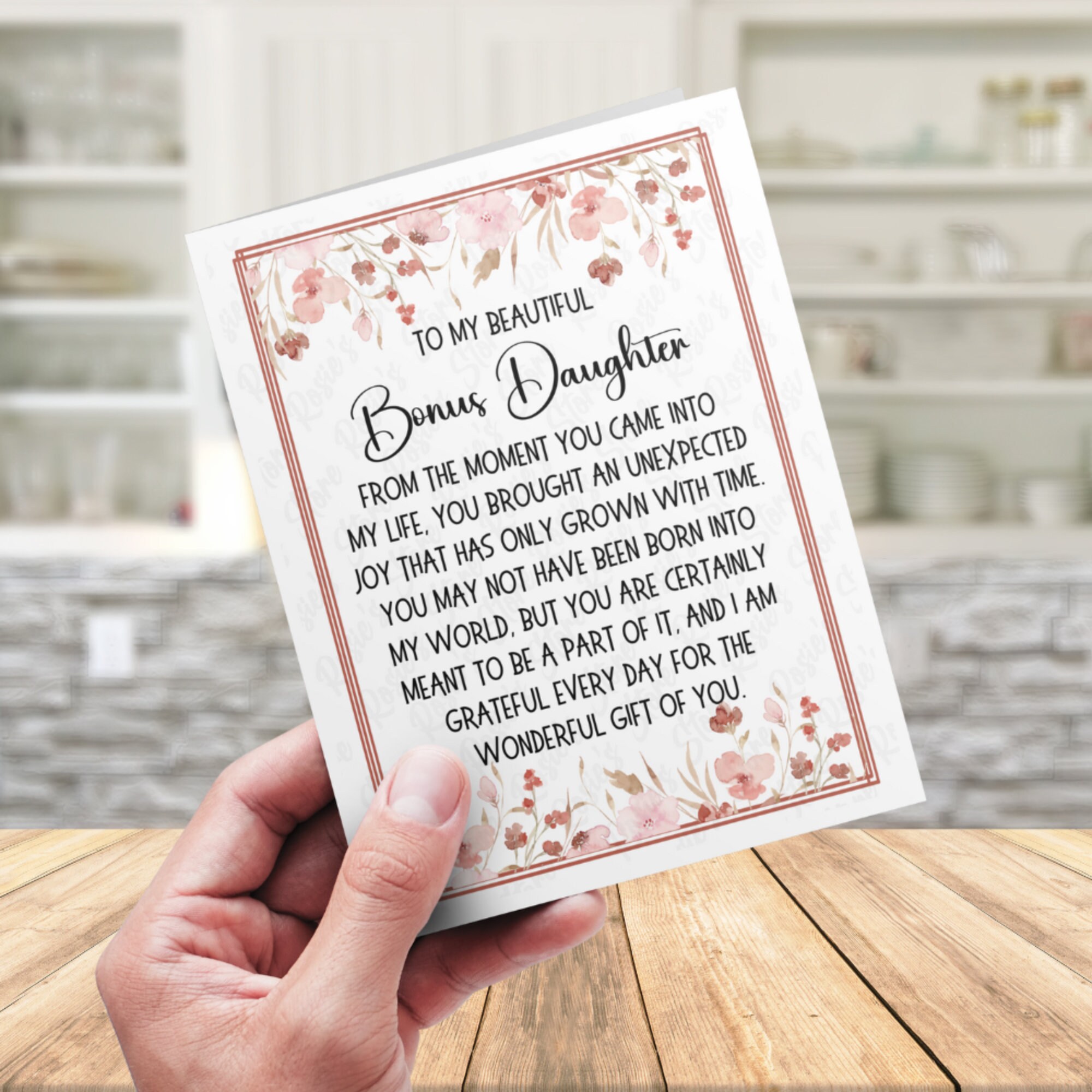 Personalized Gift for Bonus Daughter Birthday Greeting Card for ...