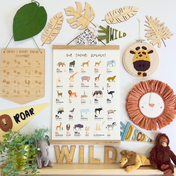 SAFARI ANIMAL ALPHABET Personalised Animal Alphabet Safari - Etsy