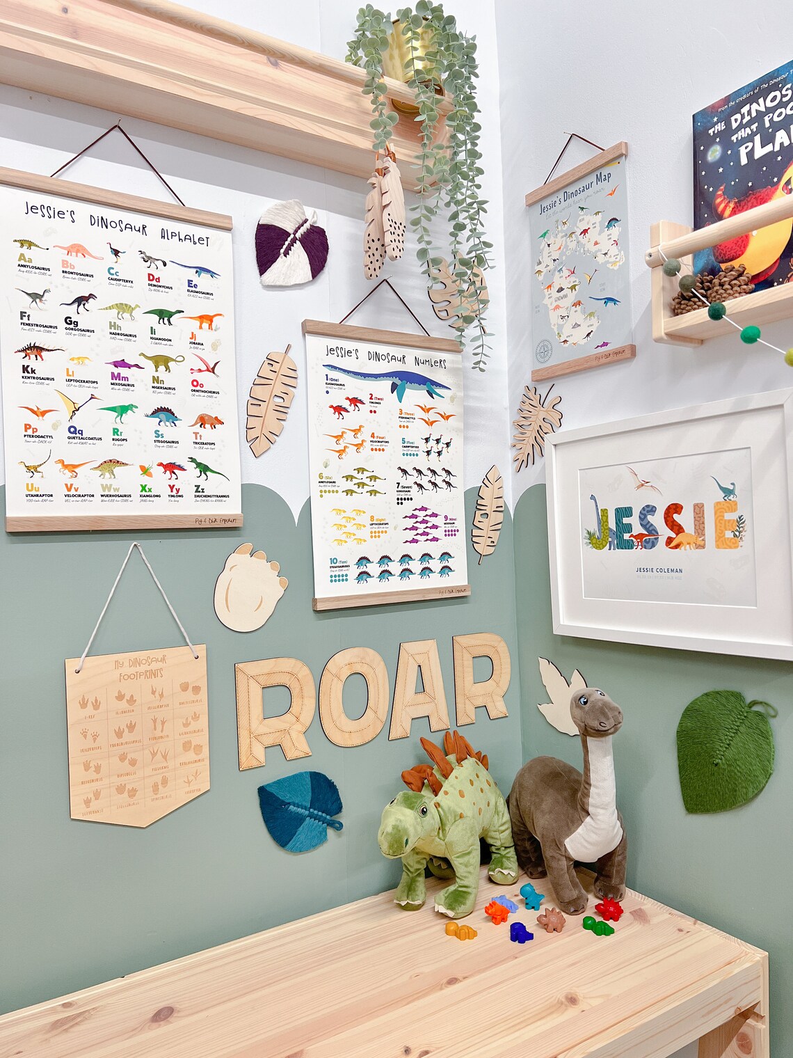 Dinosaur Alphabet Print Dinosaur Poster Kids Dinosaur - Etsy