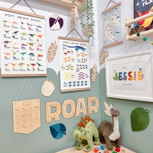 Dinosaur Alphabet Print Dinosaur Poster Kids Dinosaur - Etsy