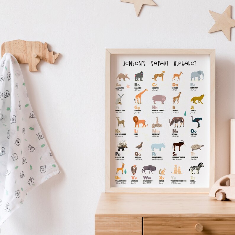 SAFARI ANIMAL ALPHABET Personalised Animal Alphabet Safari - Etsy