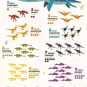 Dinosaur Alphabet and Numbers Set Alphabet and Numbers | Etsy
