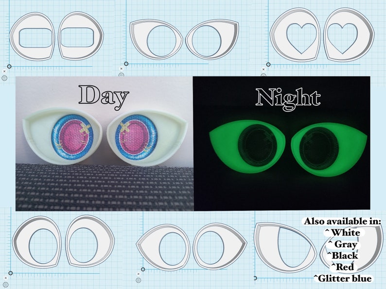 Fursuit Eyes 3D Printed Eyes Fursuit Eye DIY Kit With - Etsy