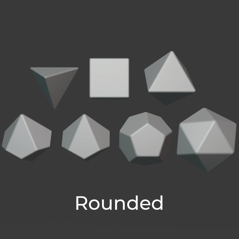 Rounded Dnd Dice Set - Etsy