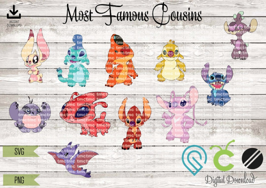 Most Famous Cousins ; Lilo & Stitch SVG , PNG - Etsy