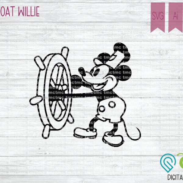 Steamboat Willie Svg - Etsy
