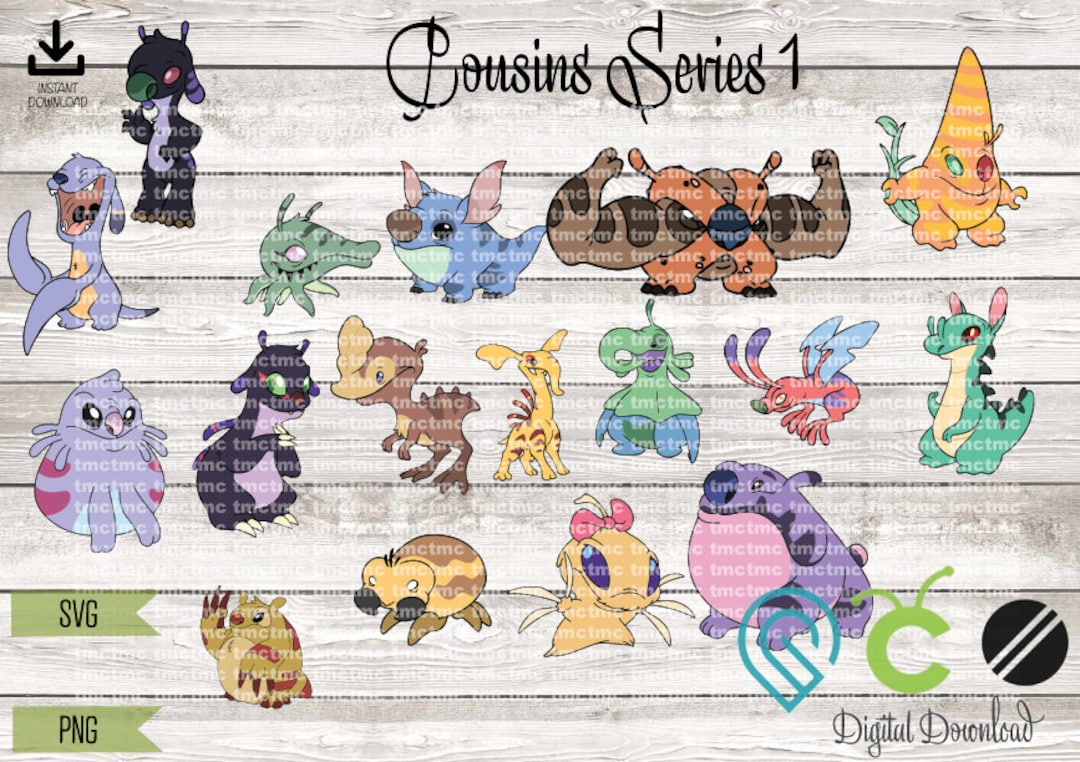 Stitch Cousins 1 Lilo And Stitch Svg Png Etsy