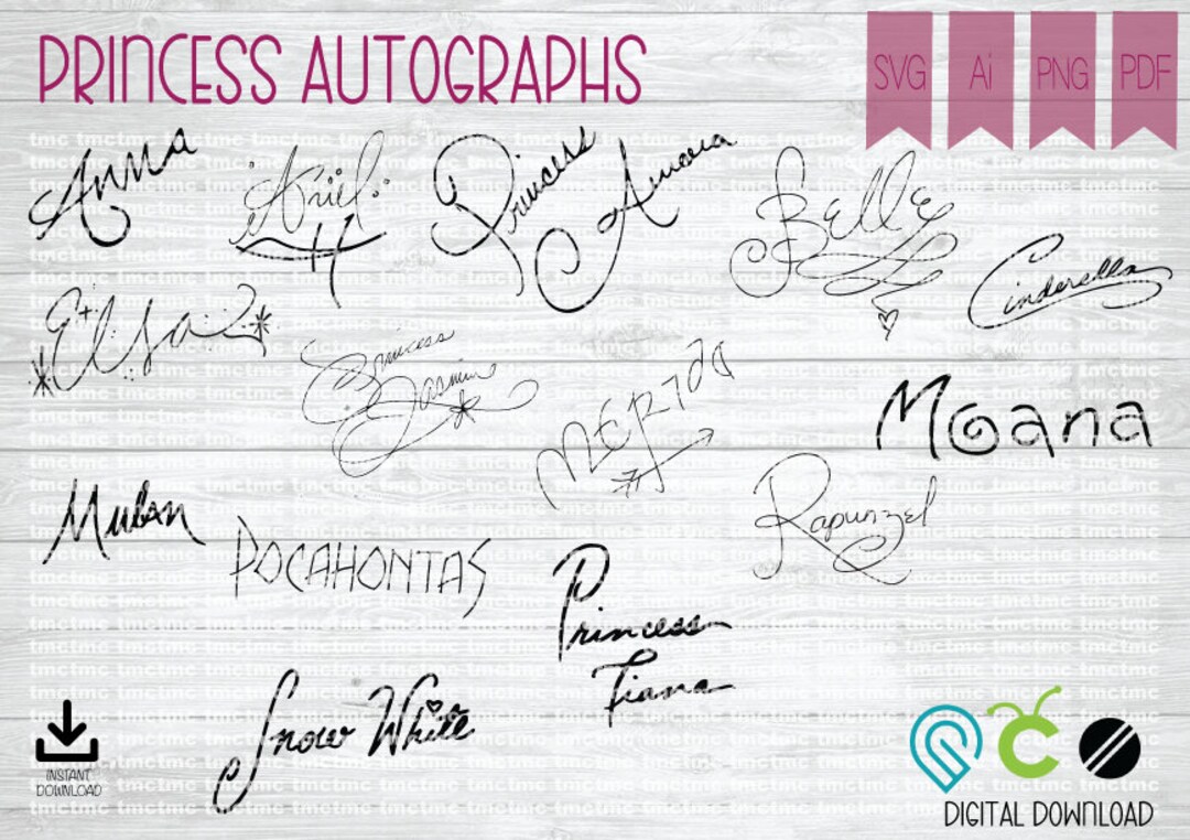 Princess Autographs - Etsy
