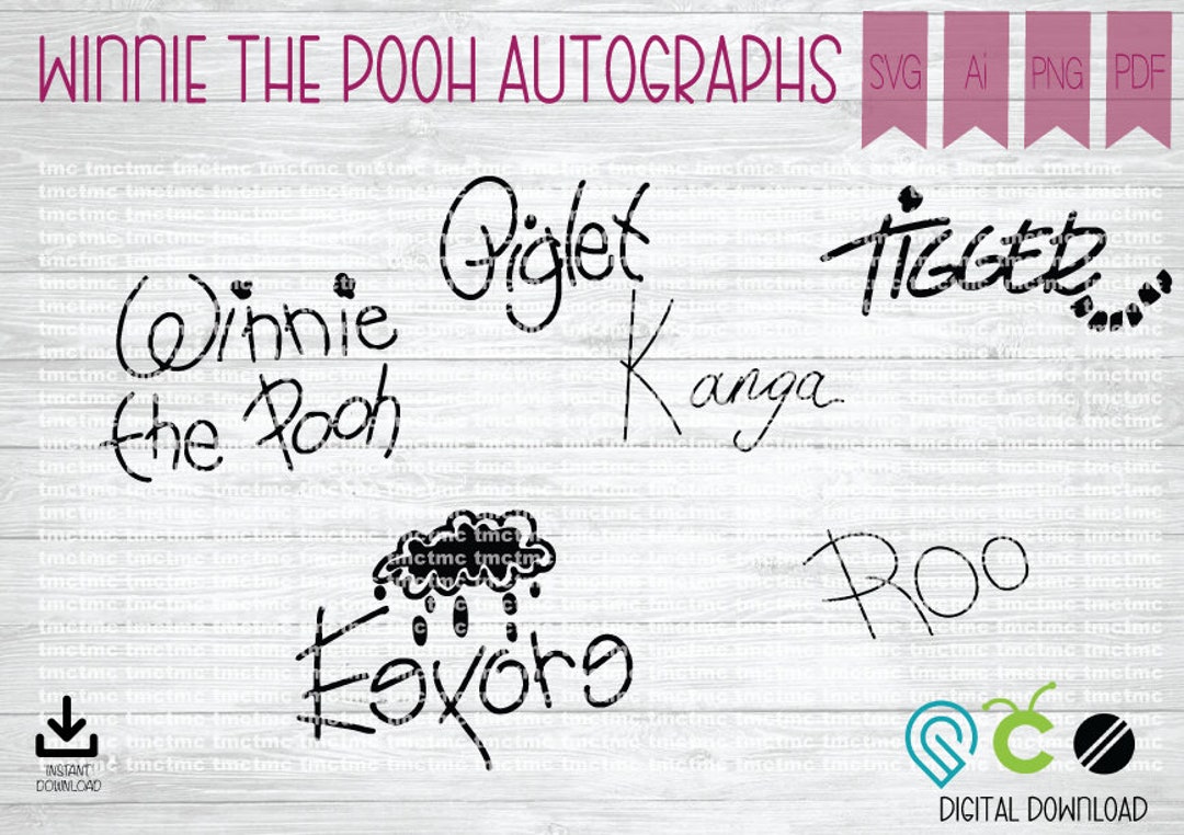 Winnie the Pooh Autographs - Etsy