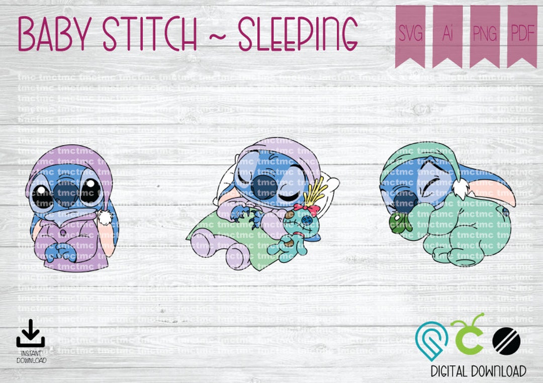 Baby Stitch Sleeping Stitch SVG, Lilo Stitch - Etsy
