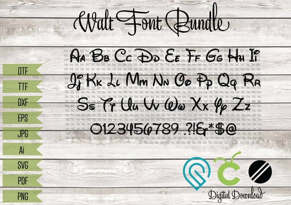 Walt Font - Etsy