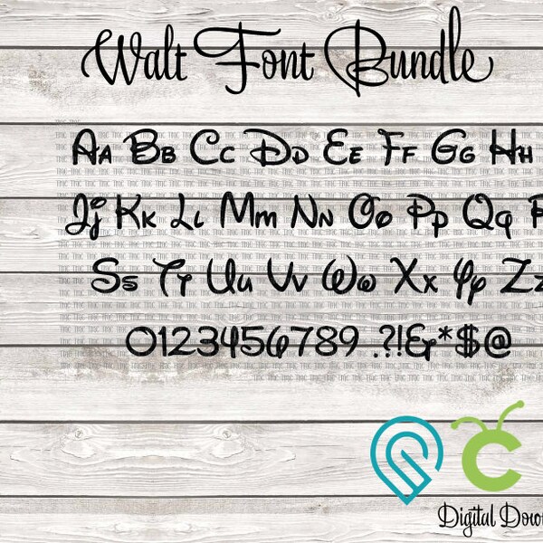Walt Embroidery Font - Etsy