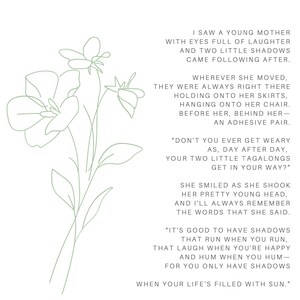 Two Little Shadows A Poem About Motherhood Printable - Etsy