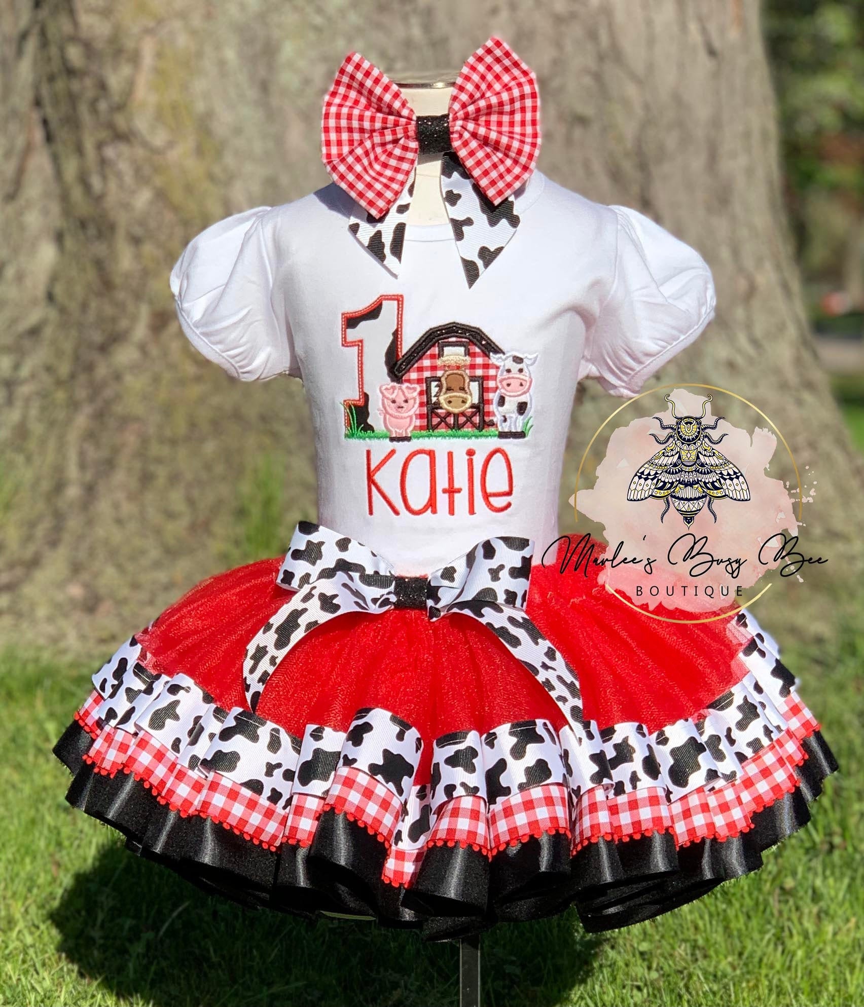 Farm Birthday Party 1st Birthday Outfit Cow Birthday Outfit - Etsy