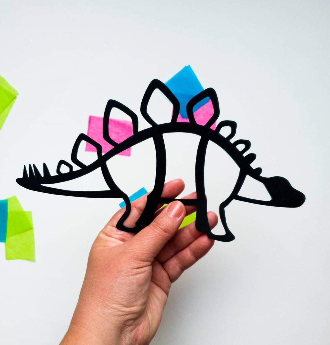 Dinosaurs Suncatcher Kit kids craft kit stained glass | Etsy