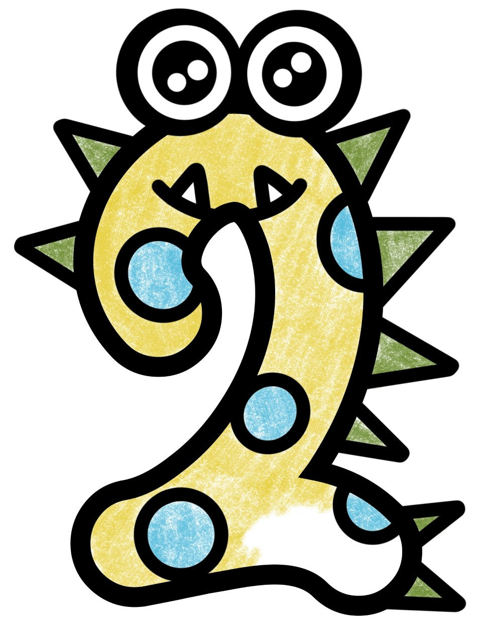 Printable Number Coloring Page-instant Download-monster | Etsy