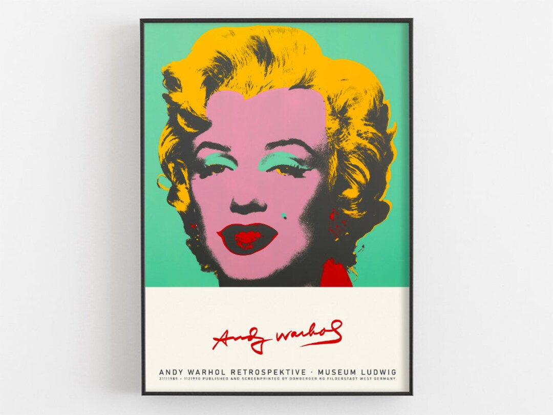 Andy Warhol Marilyn Monroe Exhibition Poster, Museum Giclée Print ...