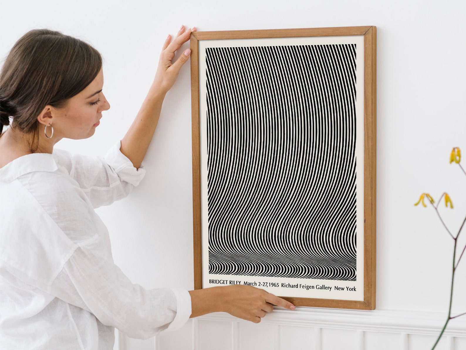 Bridget Riley Richard Fiegen Gallery Poster, Arrayed Lines Stripes ...