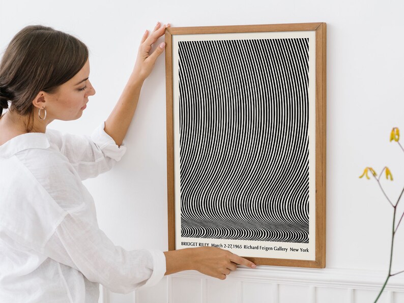 Bridget Riley Richard Fiegen Gallery Poster Arrayed Lines - Etsy