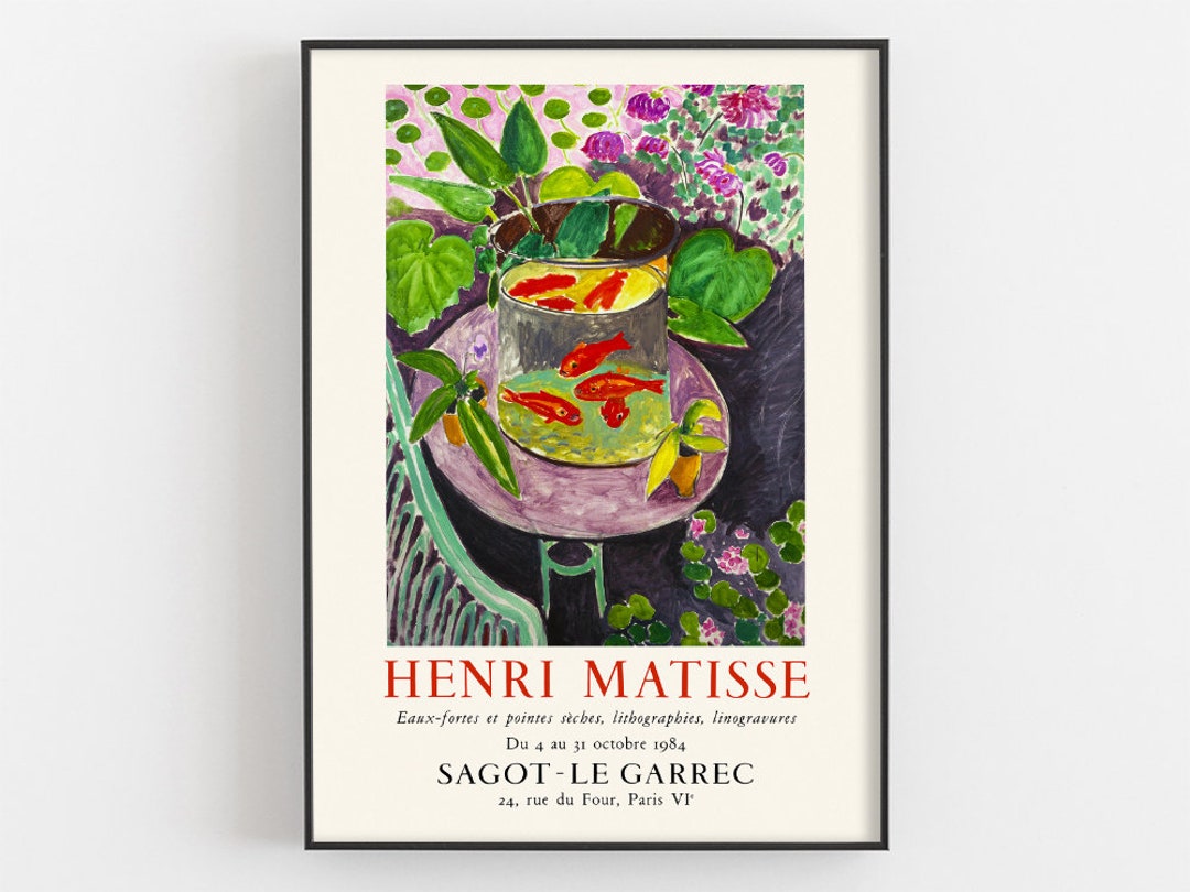 Matisse Goldfish Print, Henri Matisse Exhibition Poster, Fauvist Museum ...