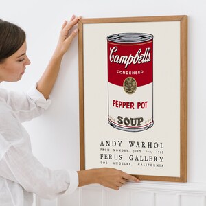 Campbell's Soup Can Exhibition Poster, Andy Warhol Pepper Pot ...