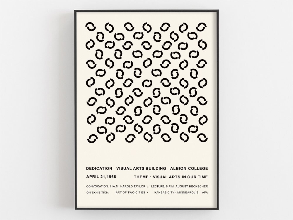 Bridget Riley Exhibition Poster Arrayed Colorful Lines Shapes - Etsy