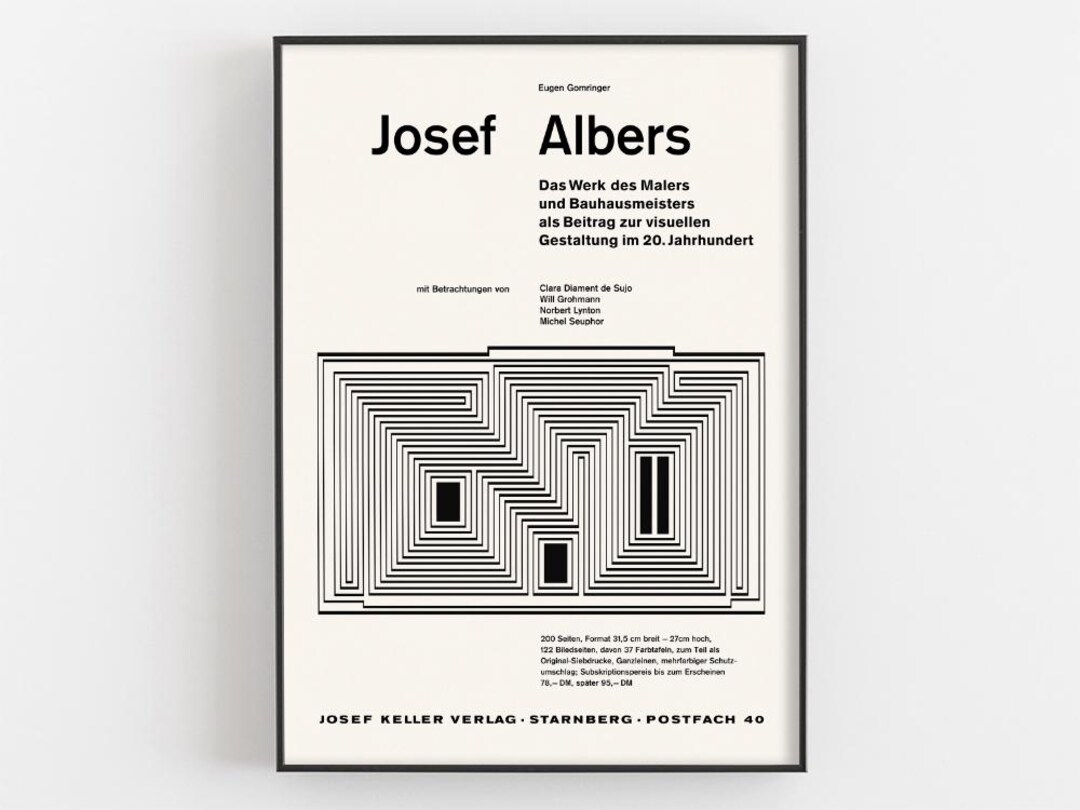 Josef Albers Bauhaus Poster, Geometric Exhibition Print, Abstract Wall ...