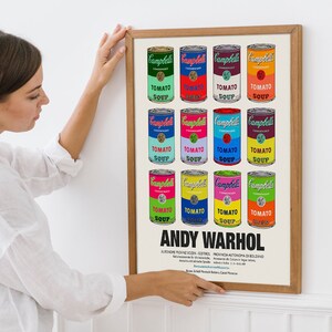 Colored Campbell's Soup Cans Print, Andy Warhol Exhibition Poster ...