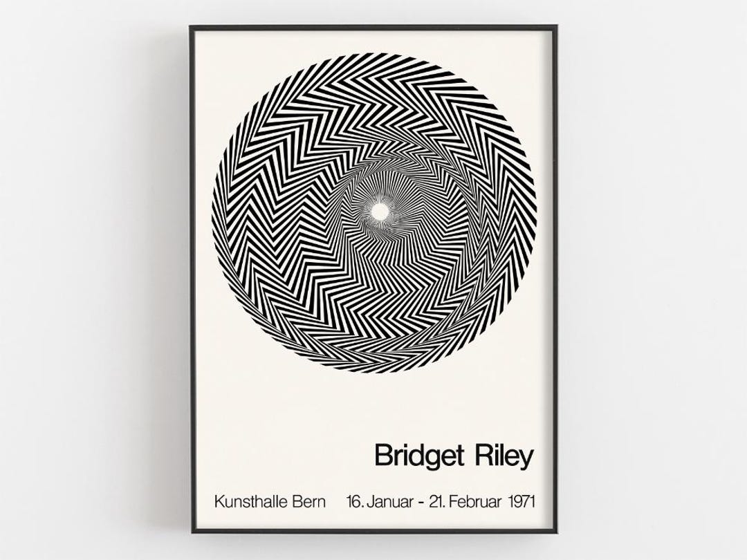 Bridget Riley Blaze 1 Print, Kunsthalle Bern Exhibition Poster, Op Art ...
