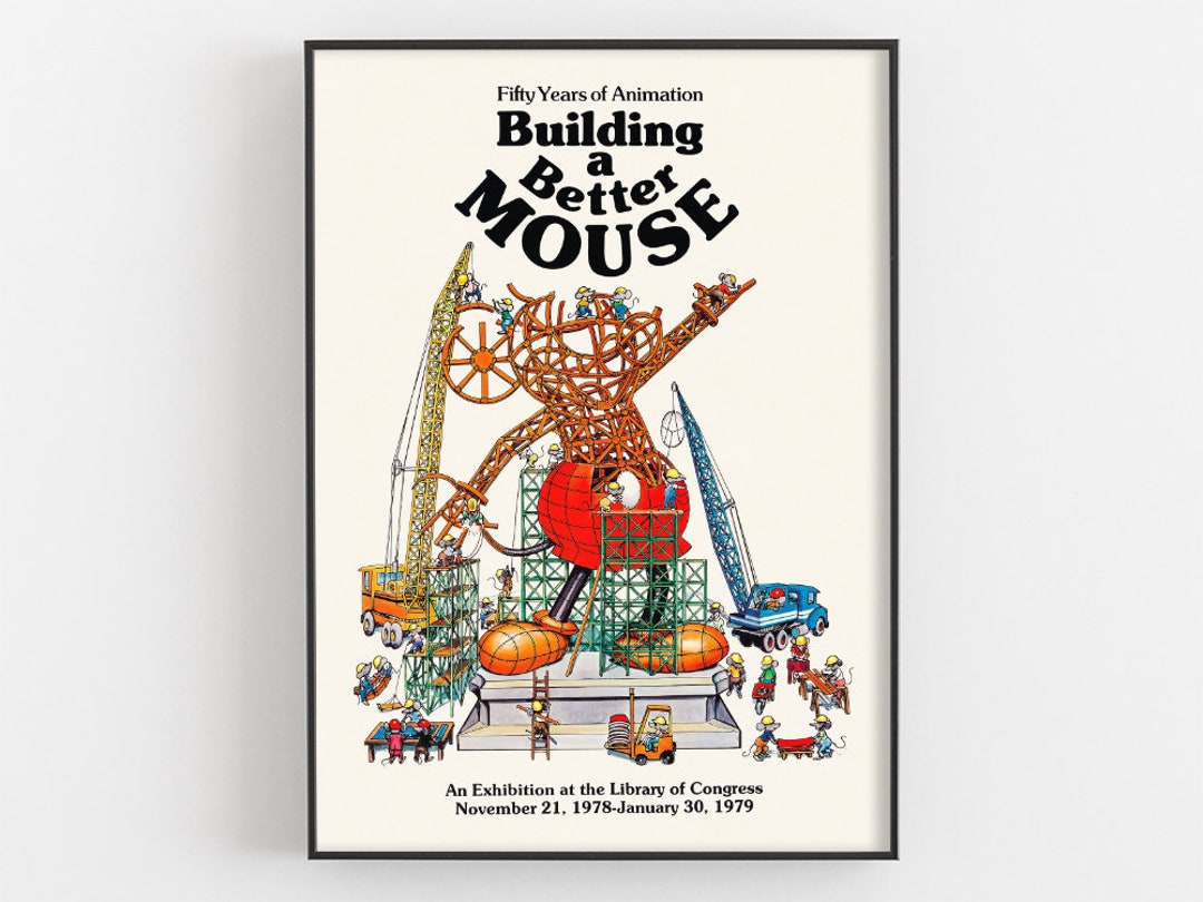 Mickey Mouse Exhibition Poster, Disney Animation Artwork, Cartoon Movie ...