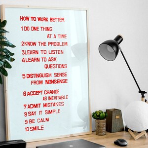 How to Work Better by Peter Fischli and David Weiss Print, Work ...