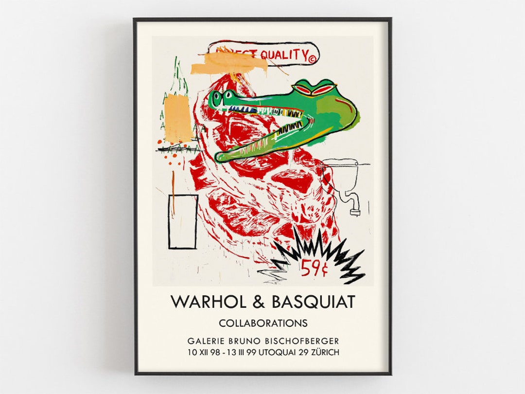 Warhol & Basquiat Collaboration 23 Artwork, Crocodile Exhibition Poster ...