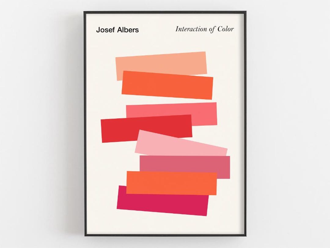 Josef Albers Interaction of Color Exhibition Poster, Bauhaus Abstract ...