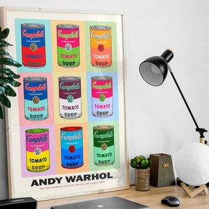 Andy Warhol Colored Campbell's Soup Cans Poster, Exhibition Print ...