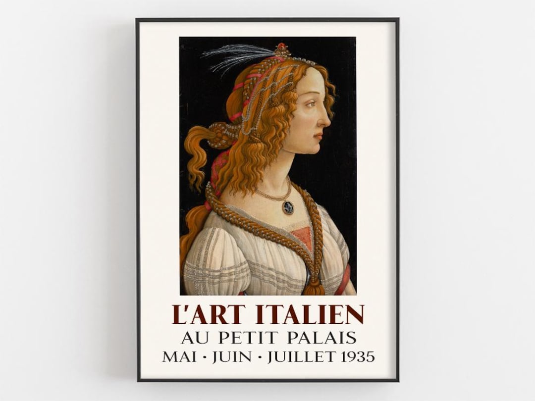 Sandro Botticelli Exhibition Poster, Portrait of a Young Woman Print ...