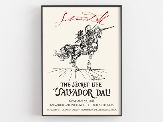 The Secret Life of Salvador Dali Exhibition Poster Vintage - Etsy