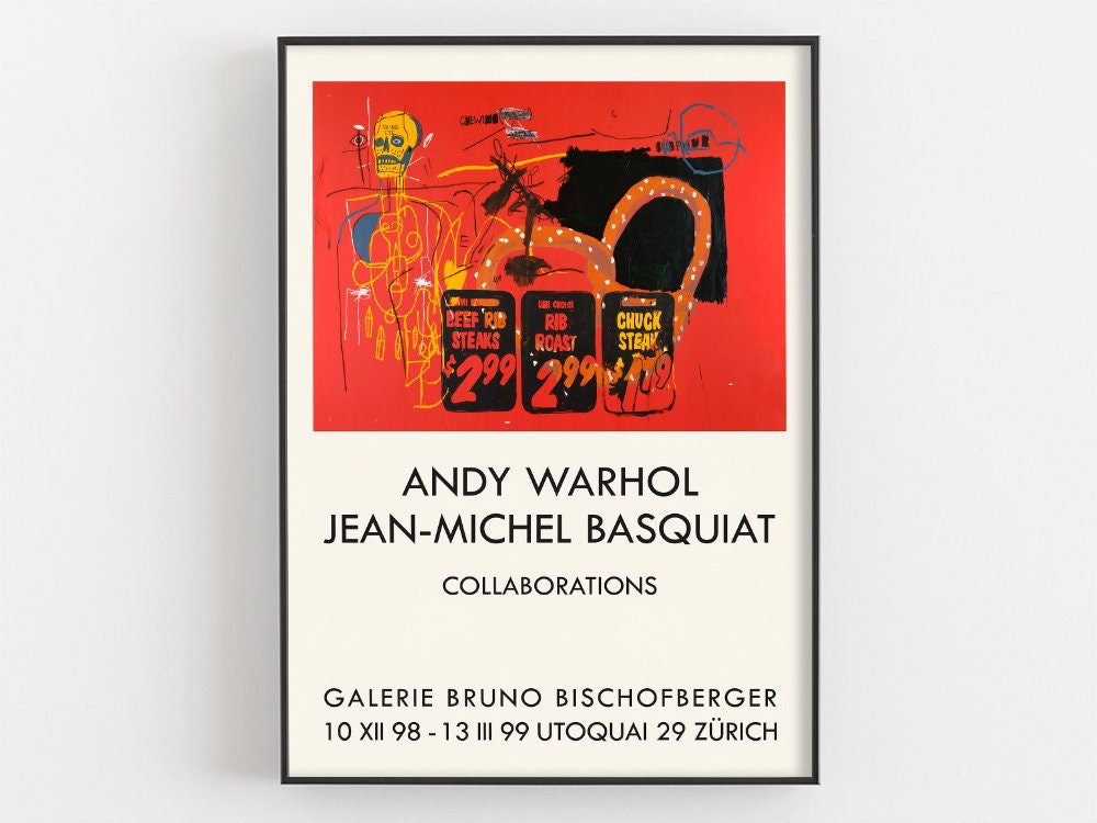 Andy Warhol & Jean Michel Basquiat Collaboration Art - Etsy