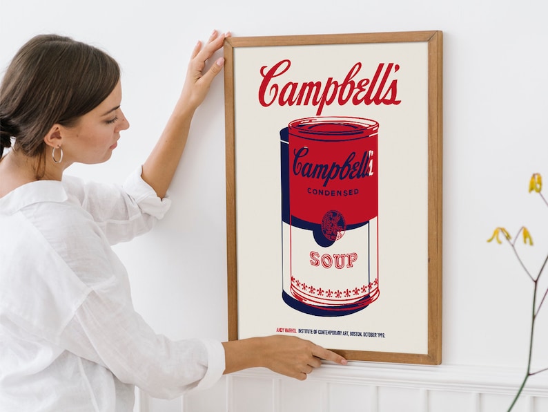 Campbell's Soup Can Print Andy Warhol Exhibition Poster - Etsy
