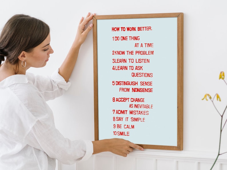 How to Work Better by Peter Fischli and David Weiss Print, Work ...