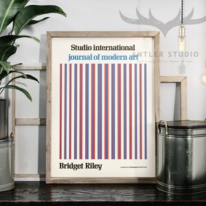 Bridget Riley Exhibition Poster, Abstract Geometry Print, Arrayed ...