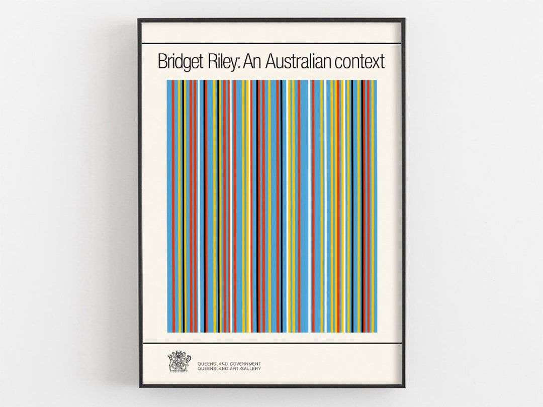Bridget Riley Exhibition Poster, Abstract Geometry Print, Arrayed ...