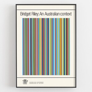 Bridget Riley Exhibition Poster, Abstract Geometry Print, Arrayed ...