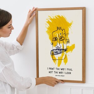 Jean Michel Basquiat Quote Poster, Abstract Crown Print, Graffiti ...