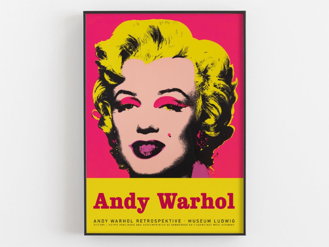 Andy Warhol Marilyn Monroe Pop Art Exhibition Poster Museum | Etsy