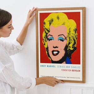 Andy Warhol Marilyn Monroe Exhibition Poster, American Actress Portrait ...