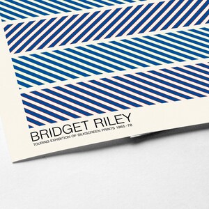 Bridget Riley Exhibition Poster, Abstract Arrayed Colorful Lines Shapes ...