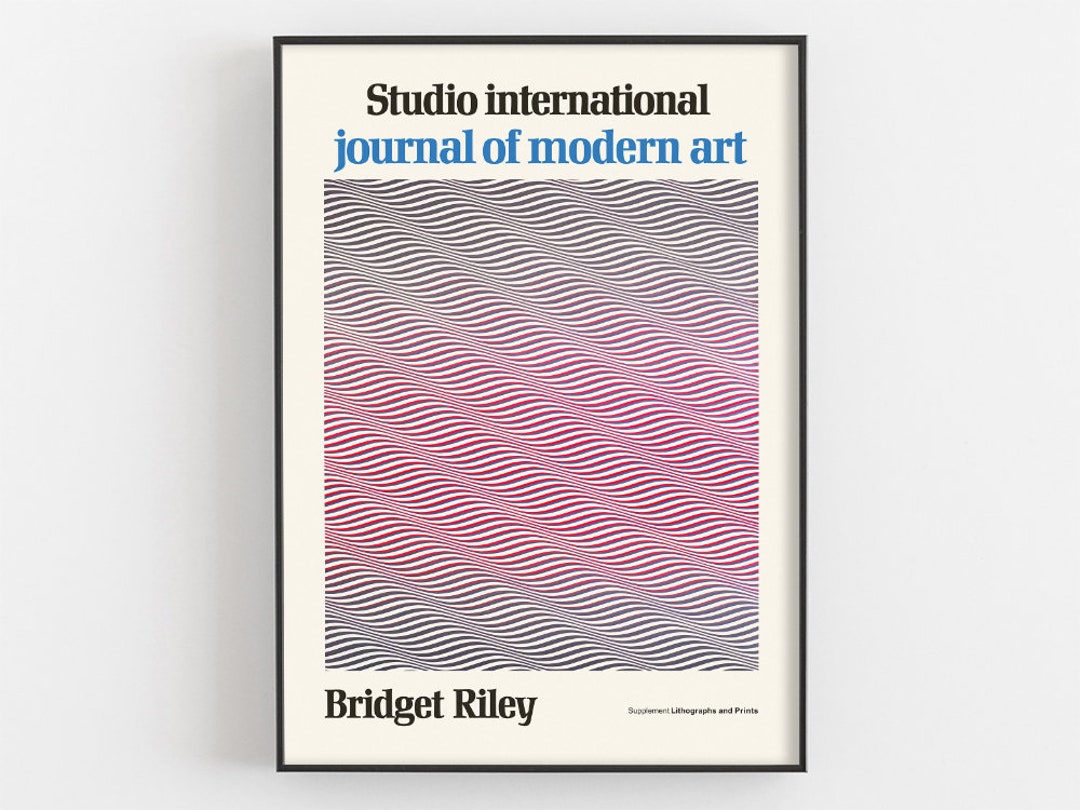 Waves by Bridget Riley Exhibition Poster, Abstract Geometry Print ...