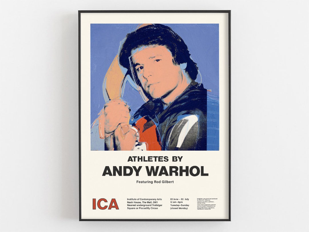 Rod Gilbert Pop Portrait, Athletes by Andy Warhol Exhibition Poster ...