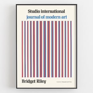 Bridget Riley Exhibition Poster, Abstract Geometry Print, Arrayed ...
