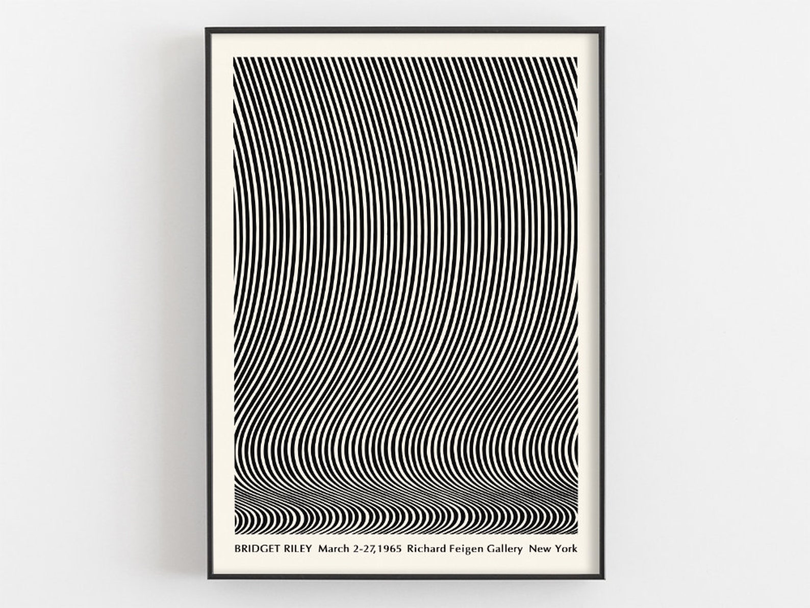 Bridget Riley Richard Fiegen Gallery Poster, Arrayed Lines Stripes ...